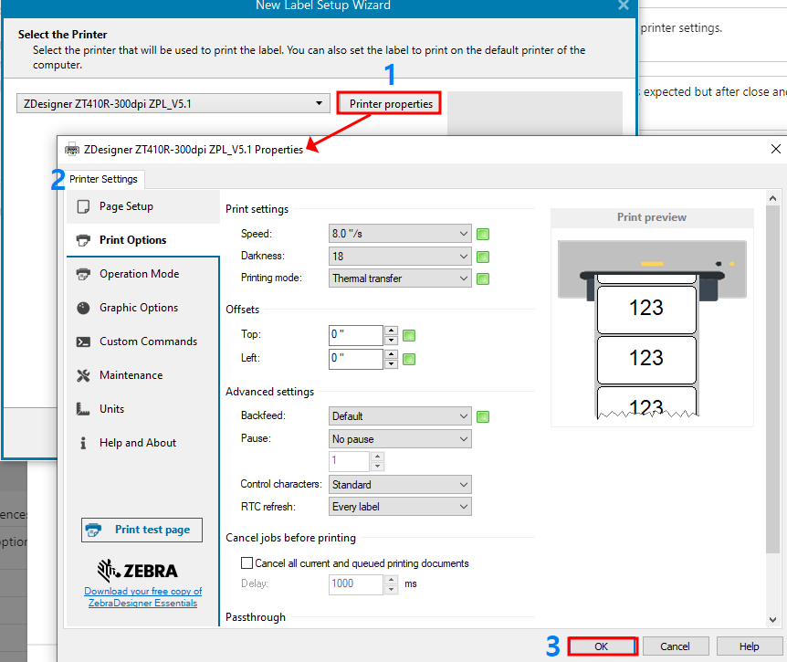 Resolving Printer Settings Not Saved on ZebraDesigner 3