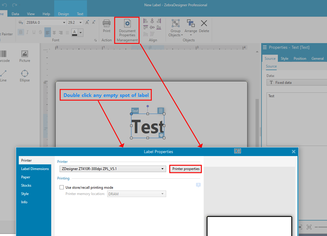 Resolving Printer Settings Not Saved on ZebraDesigner 3