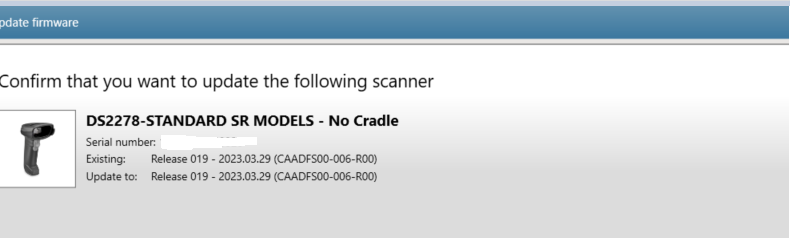 Updating Zebra Scanner Firmware Using the 123Scan Utility Paired over Bluetooth