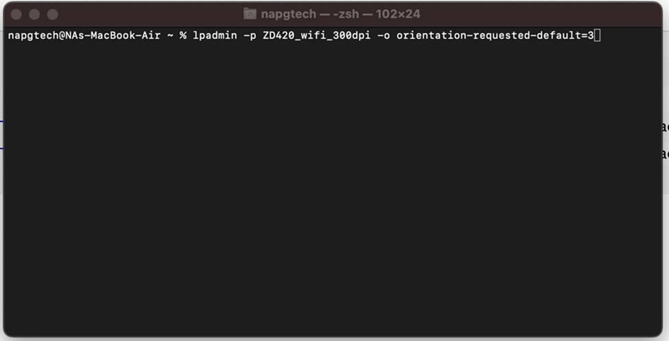 Rotate Print Orientation on Mac (CUPS)