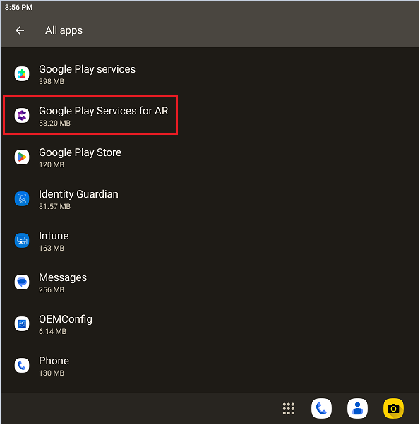 Enable Google Play Services for AR on Android Devices
