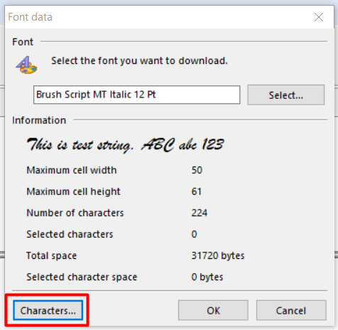 Utilitários de configuração Zebra : download de fontes para uma impressora