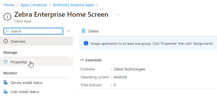 Install Enterprise Home Screen (EHS) Via EMM Microsoft Intune