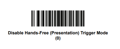 LS2208: Disabling Presentation Mode When the Scanner Is Seated on the ...