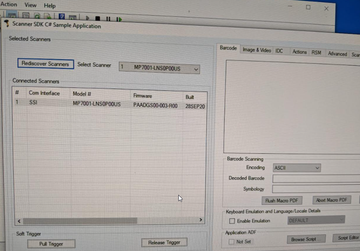 MP7000: OPOS Setup over Serial