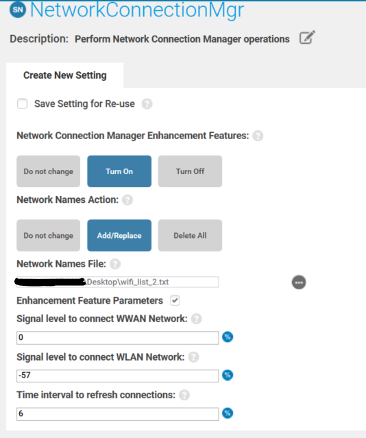 StageNow: Network Connection Manager Configuration