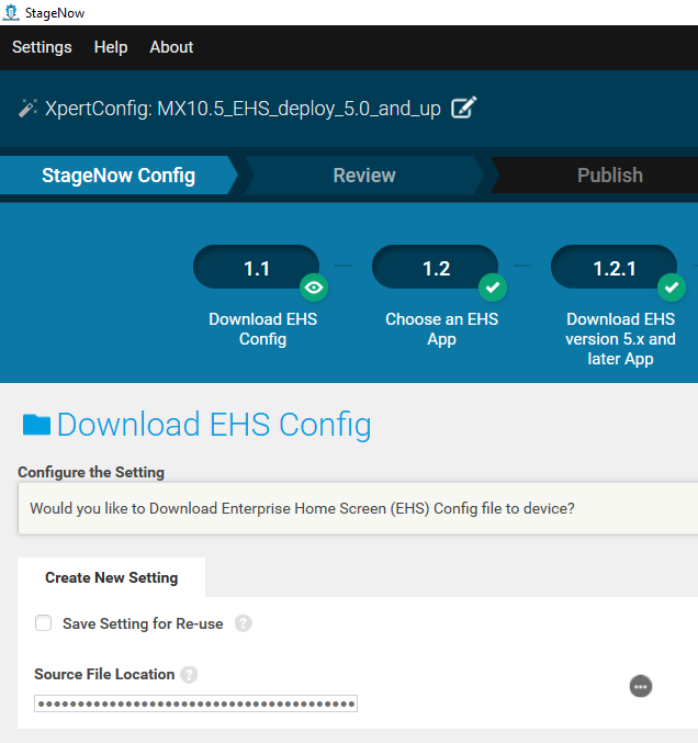 Install and Setup Enterprise Home Screen Using StageNow