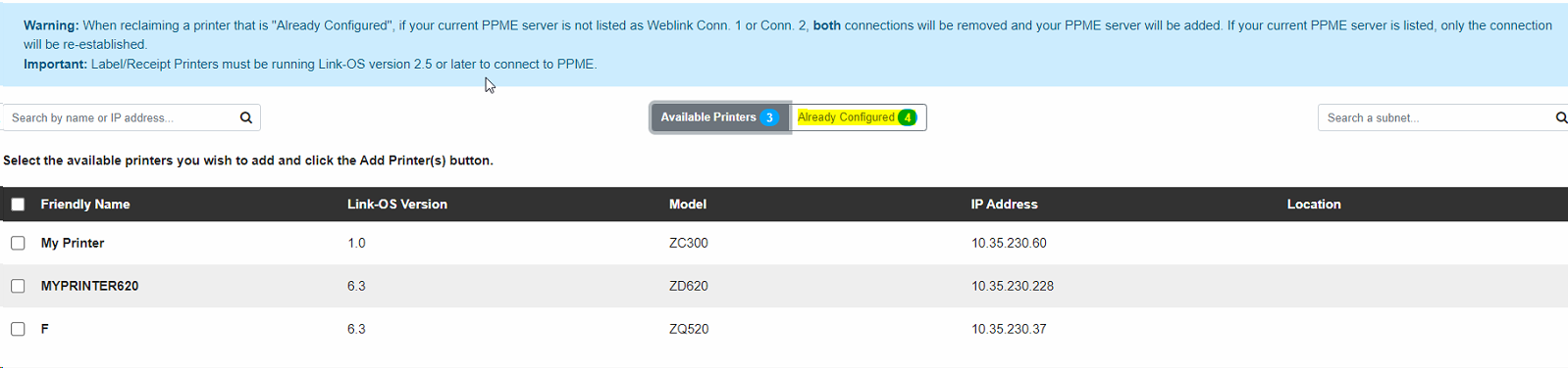 Printer Profile Manager Enterprise (PPME): Using Configuration File to Connect Printers to PPME ...