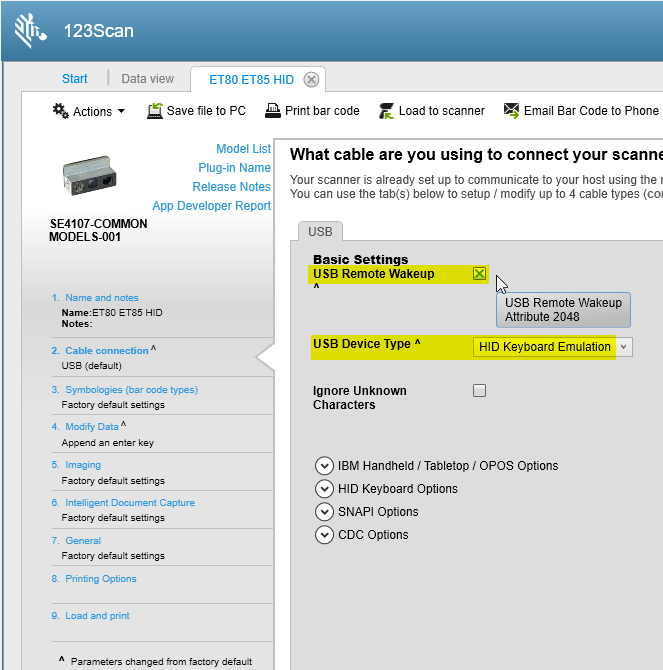 ET80 ET85: Add an ENTER Key After Scanning a Barcode