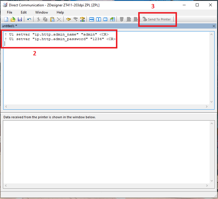 Set Zebra Printer's Web GUI Credentials