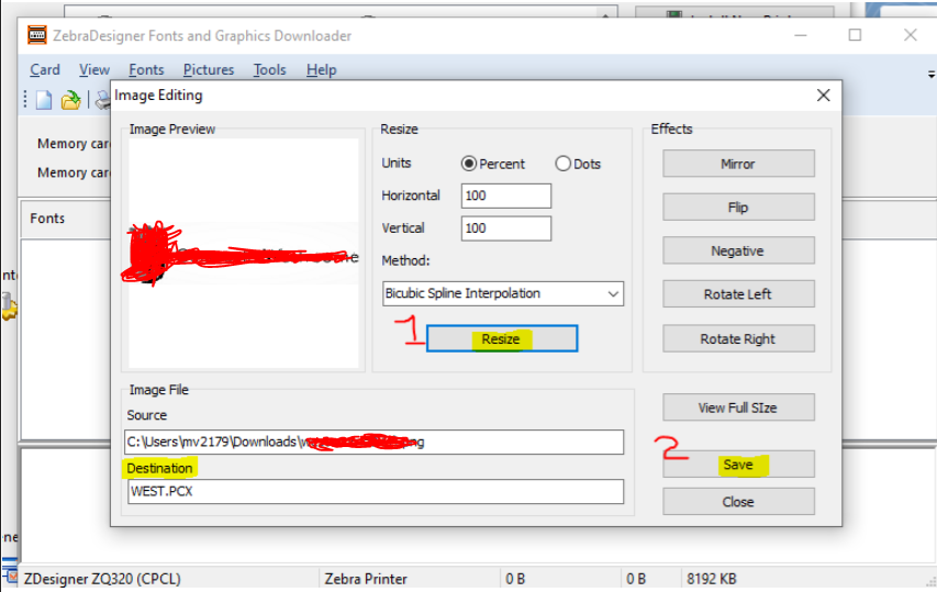 在 CPCL 中加载、调用和打印图像