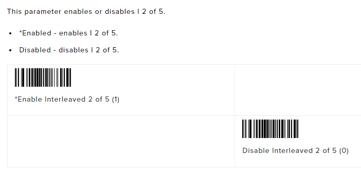 Enable Interleaved 2 of 5 (ITF) on RS6100 HID Mode