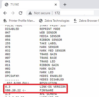 Checking Printer Firmware Build