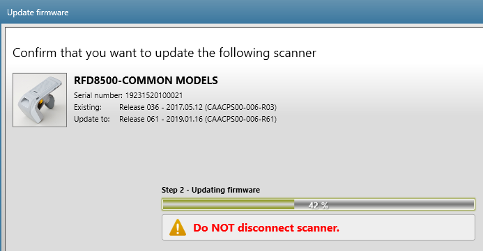 Update RFD8500 Firmware Using 123Scan Utility