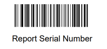 Report Barcode Scanner Serial Number via Barcode
