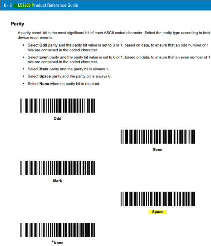 DS22 Space Parity Check Support