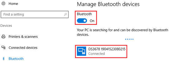 Connecting Bluetooth Scanners to VC80 Windows 10