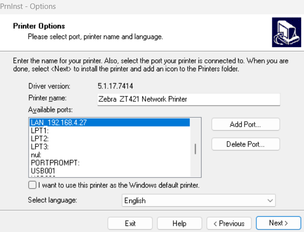 Installing A Network Zebra Printer Using Zebra Setup Utilities