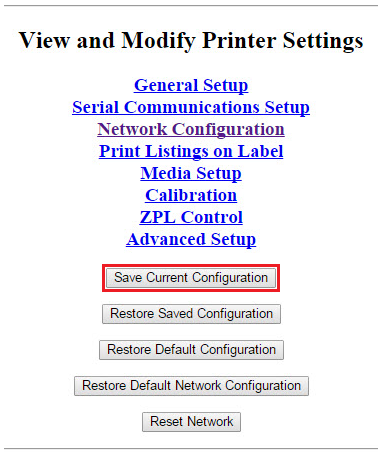 Using the ZebraNet Print Server Web Page to Configure a Permanent IP ...