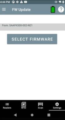 123RFID Desktop: Reconnect for Firmware Update
