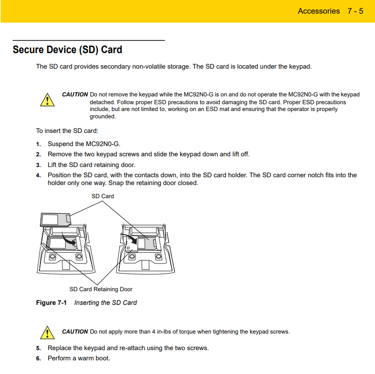 MC92n0 CE 7.0 Factory Reset from Bootloader via SD Card
