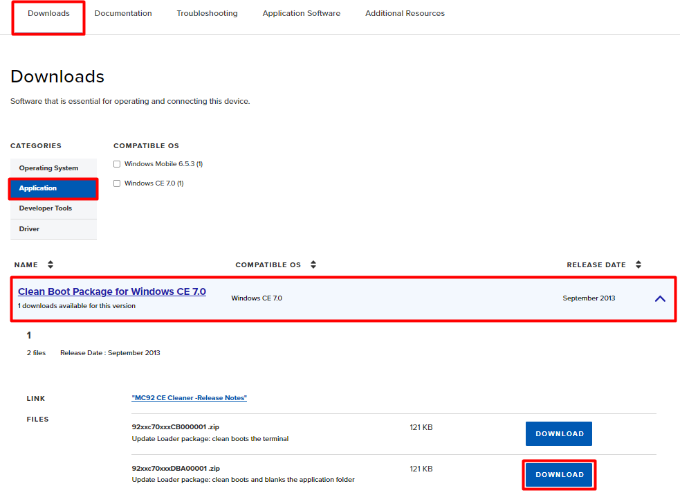 MC92n0 CE 7.0 Factory Reset from Bootloader via SD Card