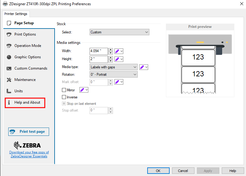 Installieren Sie den Zebra -Drucker mit dem Treiber v10
