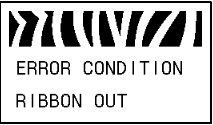 Xi4 Printer Series: Error Condition Ribbon Out