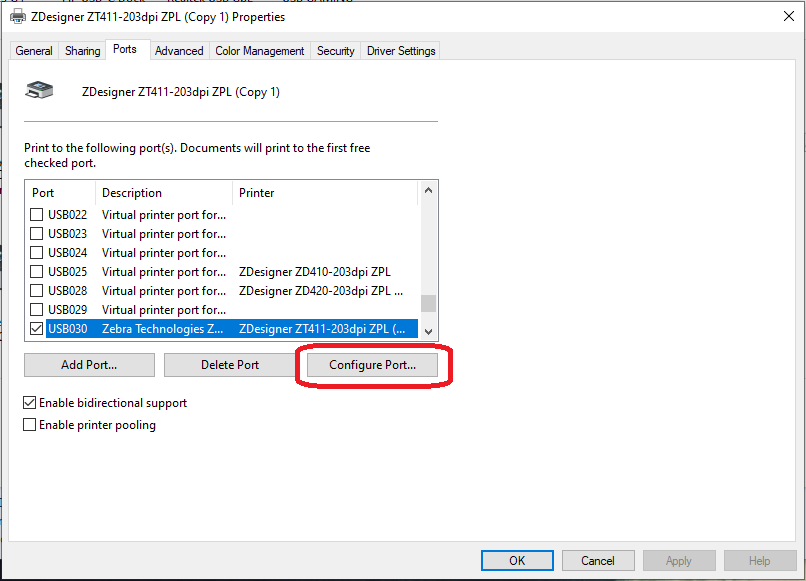 Changing Printer's Driver IP Port and Base Raw Port