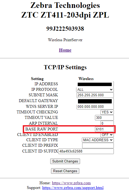 Changing Printer's Driver IP Port and Base Raw Port