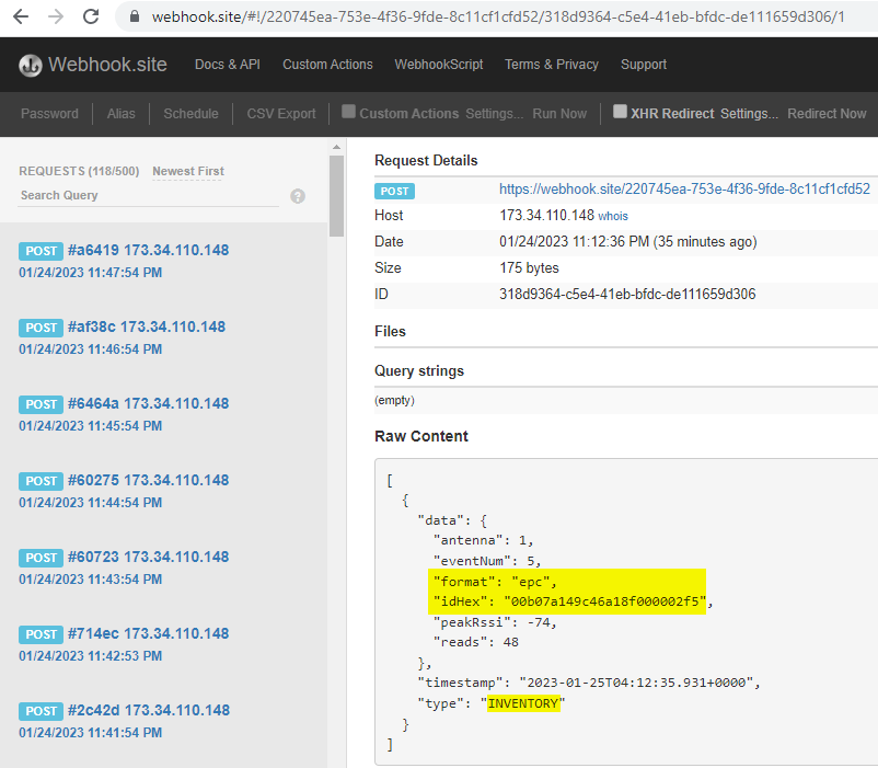 Connect Fixed RFID Reader to HTTP POST Server