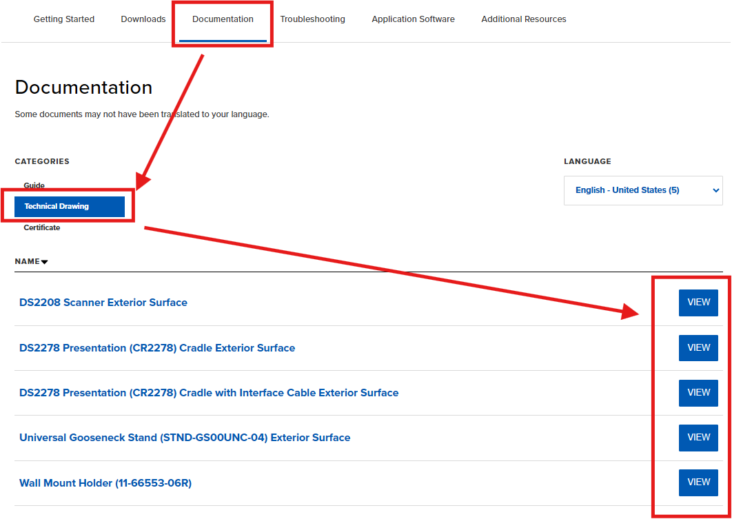 Downloading Technical Drawing (.stp) Files for Zebra Scanners