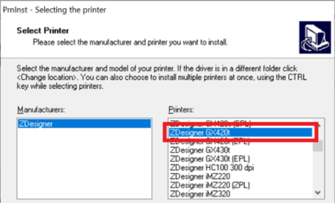 Instalar impresora Zebra con el controlador v5