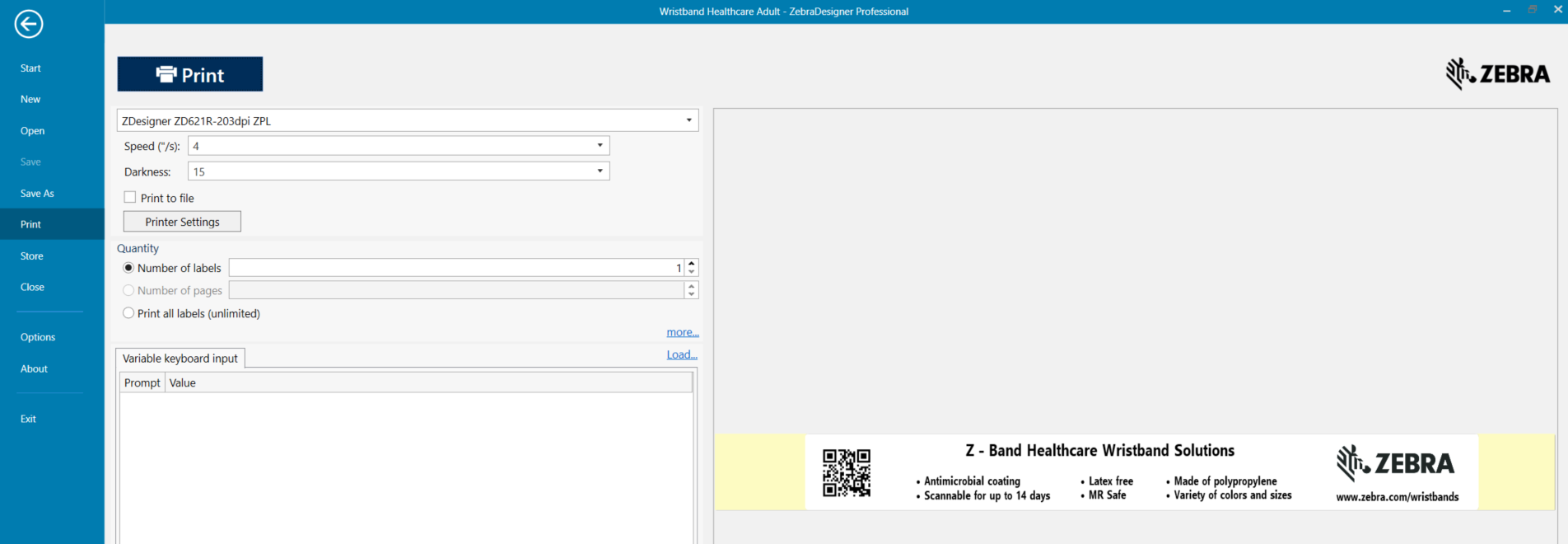 Find a Label Template in ZebraDesigner 3 Using the Zebra Part Number