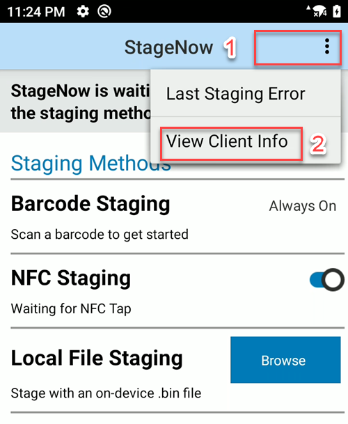 StageNow: Selecting Correct MX Version When Creating a New Profile