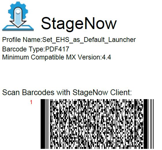 Setting Enterprise Home Screen (EHS) as Default Launcher Using StageNow Tool