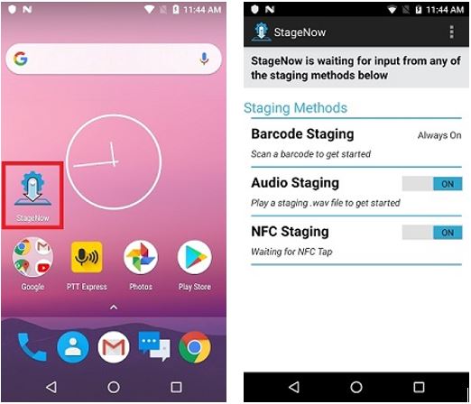 Setting Enterprise Home Screen (EHS) as Default Launcher Using StageNow Tool