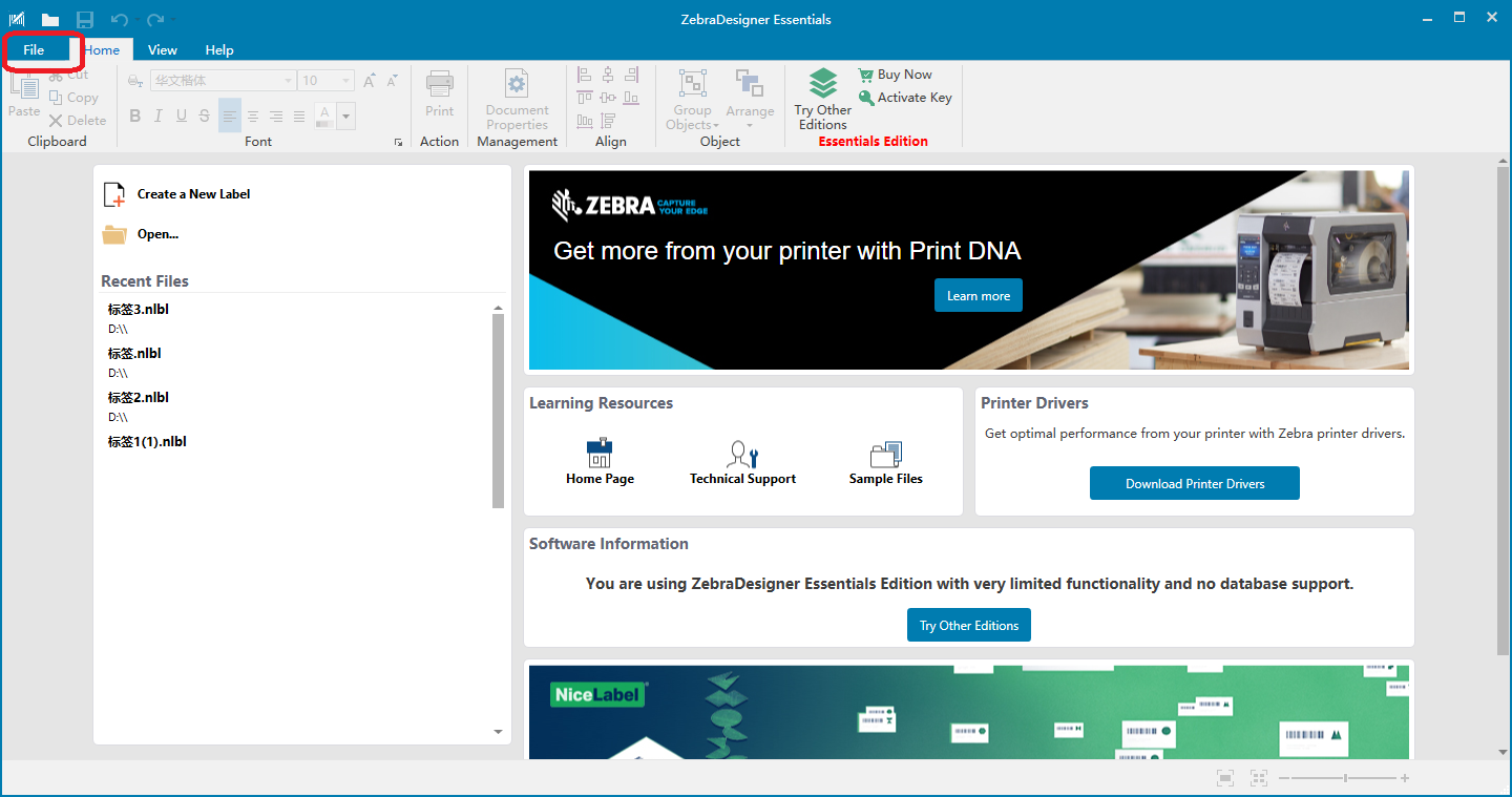 Zebradesigner V3 Modify Interface Language