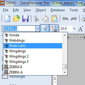 Using Pre-loaded Fonts in ZebraDesigner