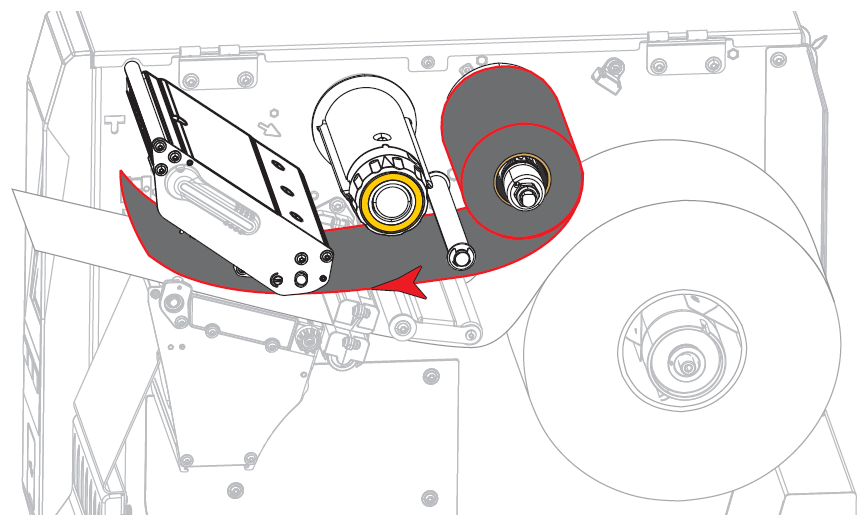 Loading the Ribbon Into ZT411 and ZT421 printers