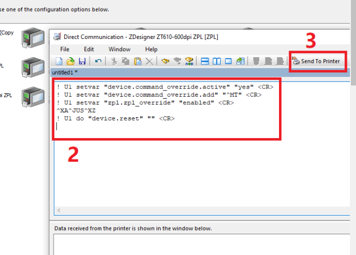 Solving Ribbon In or Ribbon Out Error After Printing Using the Command for Print Method Settings