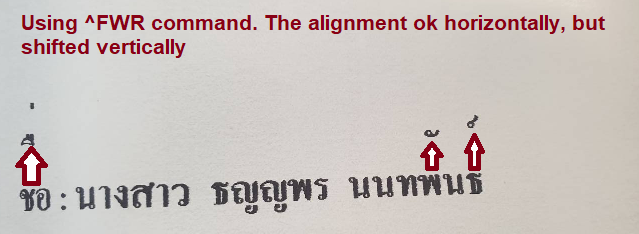Printing Thai Characters Rotated 90 Degrees with ZPL