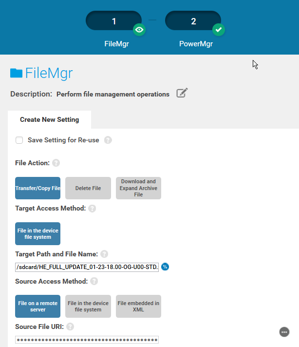 StageNow OS Full and Incremental Deployment on Device File Path