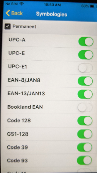 Enabling Symbology Using Zebra Scanner Control Application