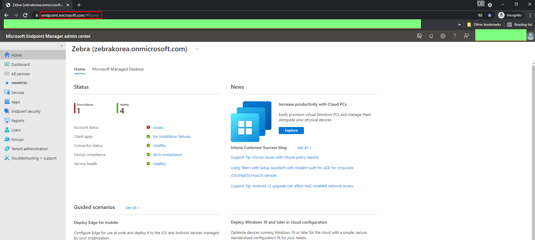 Enrolling Zebra Android Device with MS Intune