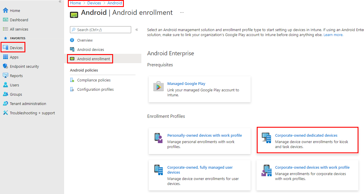 Enrolling Zebra Android Device with MS Intune