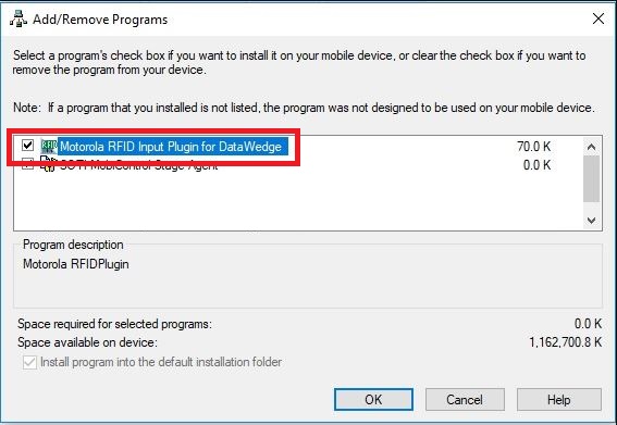 Install, Setup and Configure RFID Input Plugin for DataWedge for Windows Mobile Devices