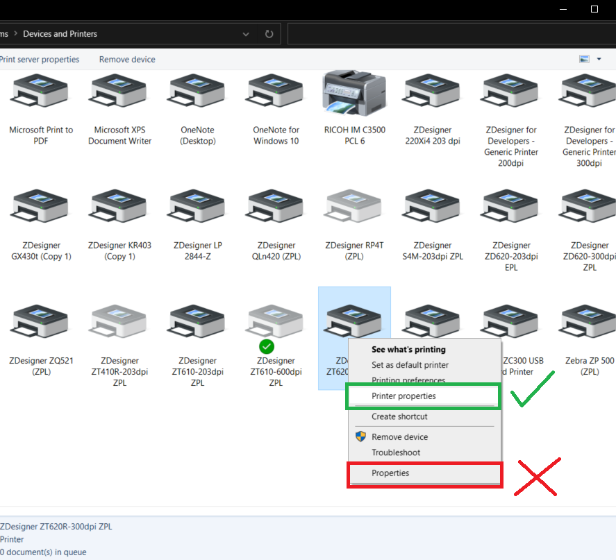 Resolving Error Not Accessible” When Printing Using Zdesigner