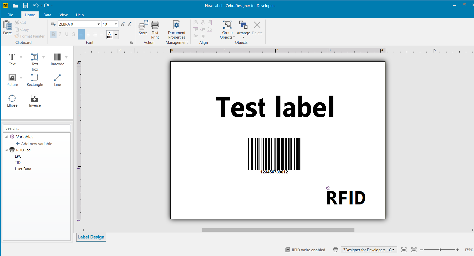 After complete label design, you can either click Save to get .lbl or ...