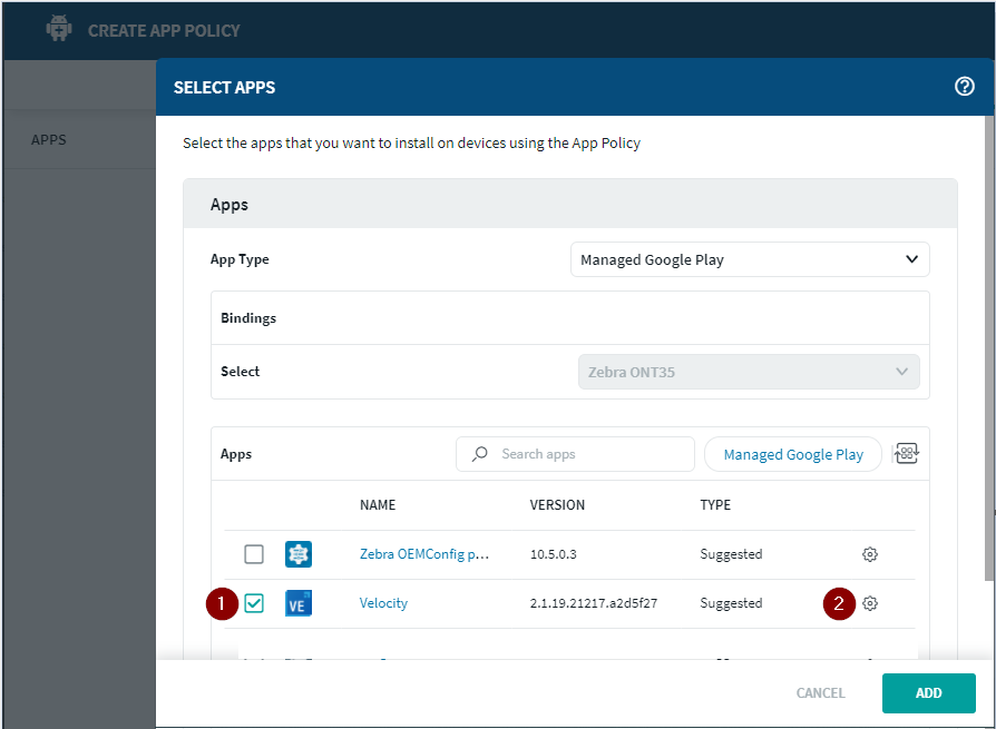 Configure Velocity Client Settings Using SOTI MDM